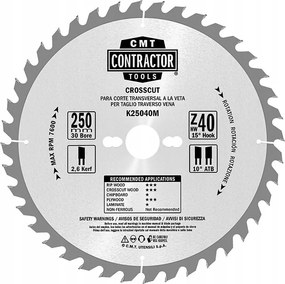 Cmt Kotoučová pila na dřevo z překližky 250x30 mm 40z