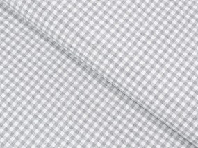 Biante Dekorační oválný ubrus Rebeka RE-015 Světle šedo-bílá kostka malá 130x180 cm
