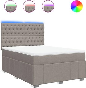 Box spring postel s matrací taupe 160x200 cm textil 3294030