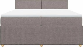 Box spring postel s matrací taupe 200x200 cm textil 3289860
