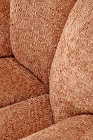 Relaxační otočné křeslo FRESH — kov, látka, skořicová