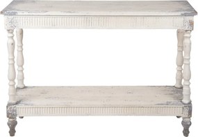 Bílý antik dřevěný konzolový stůl Giorgína - 110*35*78 cm