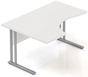 Ergonomický stůl Visio 140 x 100 cm, levý, bílá