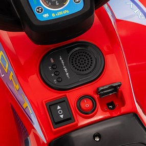 Dětský elektrický čtyřkolák AIYAPLAY 6V, elektrické auto pro děti, rychlost 2,5 km/h, s předními světly, vpřed a vzad, funkcí hudby, pro děti 18-36 m…