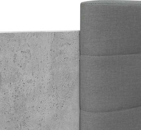 Rám postele s čelem betonově šedý 90 x 200 cm kompozitní dřevo 3209943