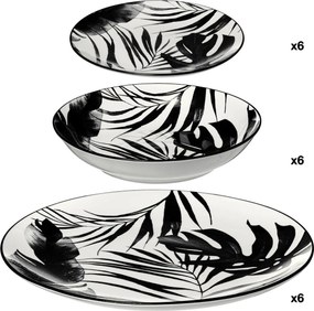Jídelní souprava PALME BLACK, 18 ks