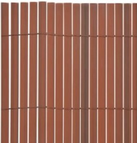 Oboustranný zahradní plot 110 x 400 cm hnědý 317159