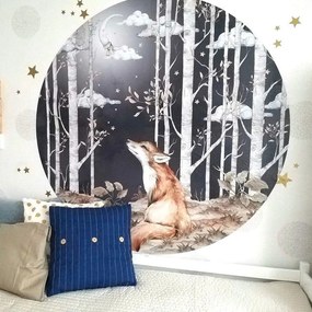 Nástěnná dětská samolepka Dekornik Fox in a Circle, ø 150 cm