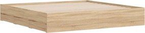 Rám postele se zásuvkami dub sonoma 200x200 cm kompozitní dřevo 3207247