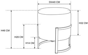 Taburet PURTO černý