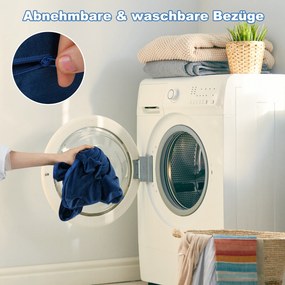 Costway 10-dílná dětská sedací souprava Modulární dětská pohovka na – modrý