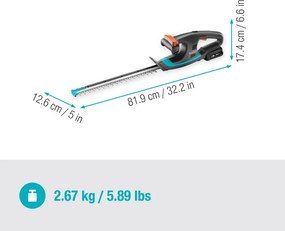 Aku nůžky na živý plot Gardena EasyCut 40/18V P4A (včetně baterie a nabíječky) - SKLADEM !