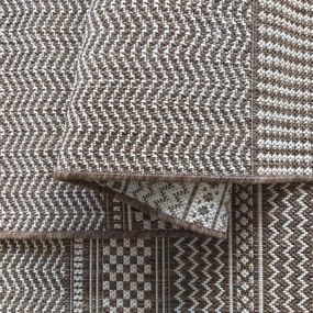 Skandinávský světle hnědý koberec s jemným vzorováním Šířka: 80 cm | Délka: 150 cm