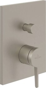 Villeroy & Boch Conum - Baterie pod omítku, pro 2 spotřebiče, matný kartáčovaný nikl TVT12700100064