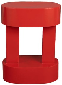 OnaDnes -20% Červený kovový odkládací stolek DUTCHBONE MAGENTA 36 x 20 cm
