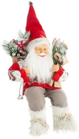 VÁNOČNÍ FIGURKA SANTA 40 CM ČERVENÁ