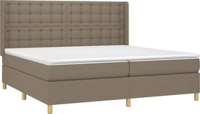 Box spring postel s matrací taupe 200x200 cm textil 3132341