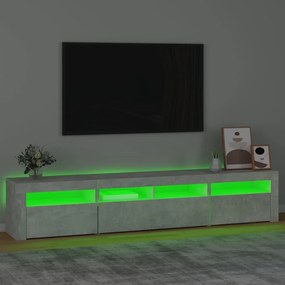 TV skříňka s LED osvětlením betonově šedá 210x35x40 cm 3152733
