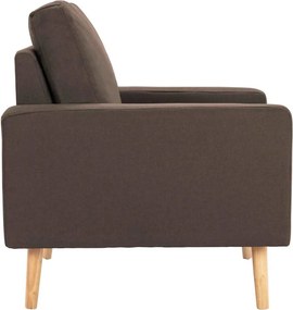 Křeslo hnědé textil 288695