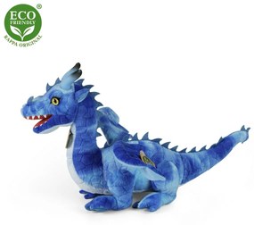Rappa Plyšový drak modrý, 40 cm  ECO-FRIENDLY
