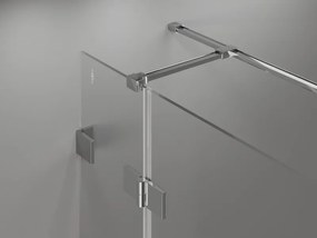Mexen Lunar T, výklopný sprchový kout pravý 115 x 100 cm, 8mm čiré sklo, chromový profil, 834T-115-100-01-00-P
