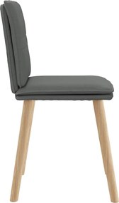 Jídelní židle 4 ks tmavě šedé textil 3315356