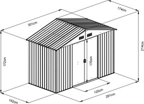 LANIT PLAST, s.r.o. zahradní domek LANITPLAST MAXTORE 106 ZELENÝ LG1874
