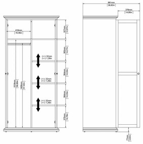 Tvilum Skříň Provence 352 bílá