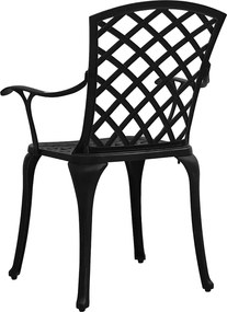 5dílný bistro set litý hliník černý 3070608