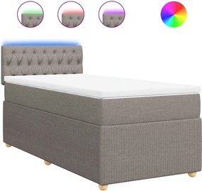 Box spring postel s matrací taupe 90x200 cm textil 3289650