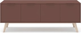 Matný TV stolek v terakotové barvě 140x53x40 cm Campus – Marckeric