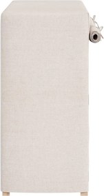 Botník s potahem bílý 79 x 40 x 80 cm textil 248194