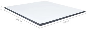 vidaXL Marketos Vrchní matrace na postel boxspring 200 x 180 x 5 cm středně měkký