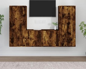 vidaXL 3dílný set TV skříněk kompozitní dřevo [3188750] Barva: kouřový dub
