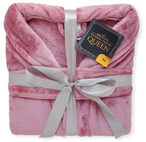 Dámský fleecový župan COMFORT QUEEN vel. M růžový