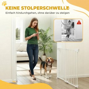 PawHut bezpečnostní brána pro psy, nastavitelná 74,5–111,5 cm, pro dveře a schody, se západkou, samozavíratelná, ovládání jednou rukou, montáž na zeď…