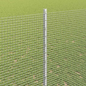 Svařovaná drátěná plotovina s tyčkami 10 x 1,4 m Stříbrná 3336333