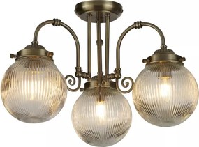 Searchlight 32593-3AB Stropní stylové svítidlo BELVUE PATINA IP44