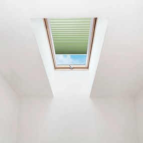 Roleta Plisé na střešní okna, Průsvitná, Olivová, P 018 , 30 x 80 cm