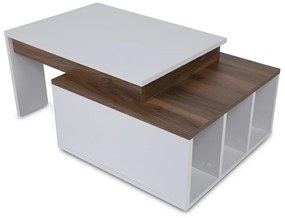 Designový konferenční stolek Calais 90 cm ořech bílý