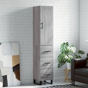 Skříň highboard šedá sonoma 34,5 x 34 x 180 cm kompozitní dřevo