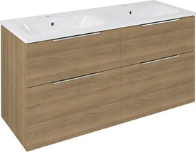Sapho Cirasa koupelnová skříňka pod umyvadlo 118,4 x 64 x 46 cm 2x zásuvka dub cuneo hnědá CR121-2525-21