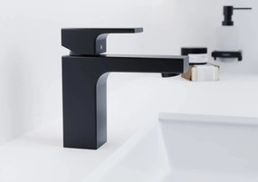 Hansgrohe Vernis Shape, umyvadlová baterie s výpustí, EcoSmart, černá matná, 71561670
