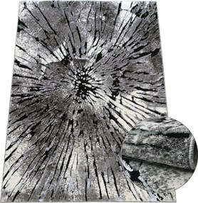 BE Koberec Miami Plus 0301 GREY - šedý obdélníkový Rozměr: 40x60 cm