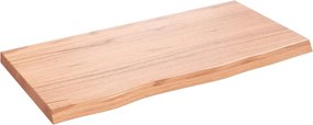 Koupelnová deska hnědá 80x40x(2-4) cm ošetřený masivní dřevo 3156117
