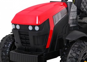 Ramiz Titánový traktor s přívěsem červený