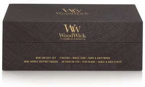 Dárková sada: Woody set 3x malá vonná svíčka s dřeveným knotem WoodWick 3x 85 g