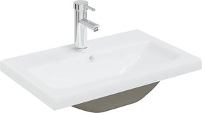 Set koupelnového nábytku bílý kompozitní dřevo 3071495