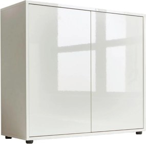 XXXLutz KOMODA, bílá, vysoce lesklá bílá, 79/73/33 cm MID.YOU - Široké komody - 001067000501