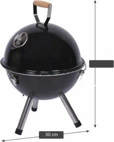 Zahradní mini gril kulatý, zelený